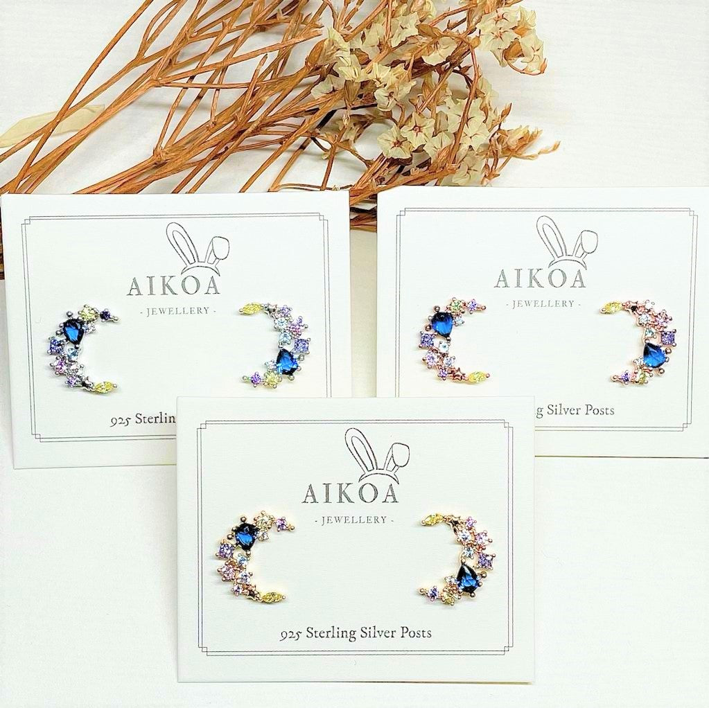 Aurora Moon Studs – AIKOA